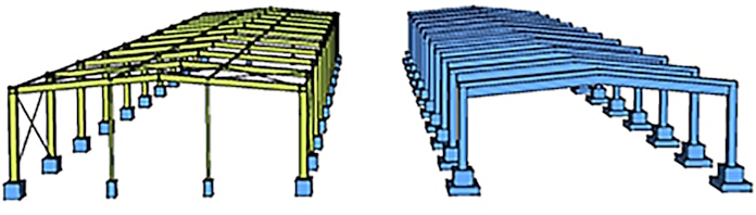 Vergleichsstudie Hallentragwerke - industrieBAU